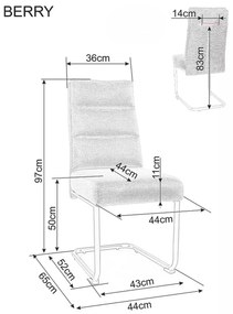 Čalouněná jídelní židle BERRY BREGO olivová