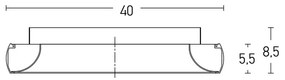 Zambelis 2041 stropní stmívatelné LED svítidlo bílé, 30W, 3000K, 40cm