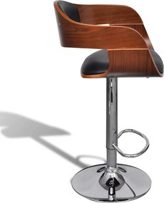Barové stoličky 2 ks ohýbané dřevo a umělá kůže 270549