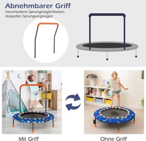 Costway Ø92 cm dětská trampolína mini trampolína s LED osvětlením a amp