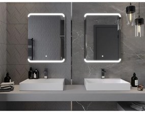 Mexen Nida, LED koupelnové zrcadlo s podsvícením 60x80 cm, 6000K, ochrana proti zamlžování, 9806-060-080-611-00