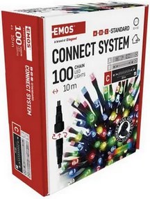 Propojovací vánoční řetěz bez zdroje EMOS Connecting D1AM03 ZY1926 100LED 10m multicolor