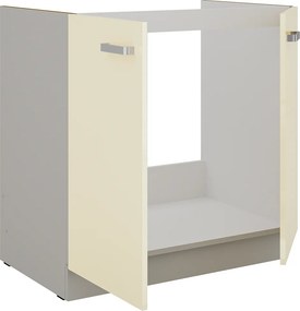 Kuchyňská linka KARMEN | 180 cm | UNI dvířka | světle šedá/krémová lesk