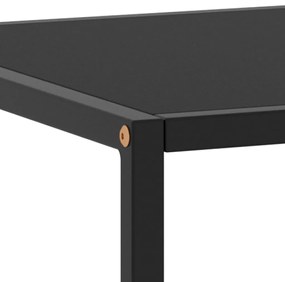 Konferenční stolek černý s černým sklem 100 x 50 x 35 cm - Default Title