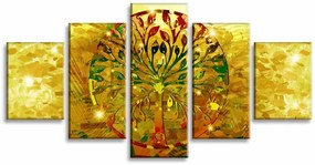 Obraz Abstraktní strom Yellow Velikost (šířka x výška): 150x80 cm