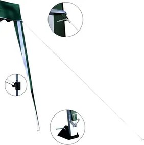RULYT Párty stan SULTÁN 2,4x2,4 m zelený / Párty stan / Skládací / Výš