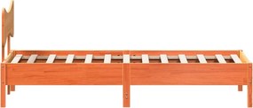 Postel bez matrace voskově hnědá 75 x 190 cm masivní borovice 3328258