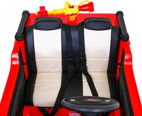 Ramiz Dětské hasičské auto na baterie + vodní dělo + megafon + maják + dálkové ovládání