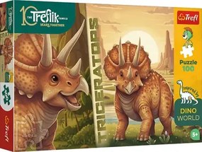 TREFL Puzzle Dino World: Triceratops / 100 dílků / 41 x 27,5 cm