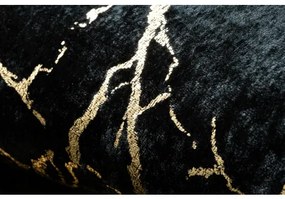 Dywany Luszczow Dětský kusový koberec MIRO 11111.2106 pratelný  Mramor, glamour protiskluz, černý / zlatý Rozměr koberce: 80 x 150 cm