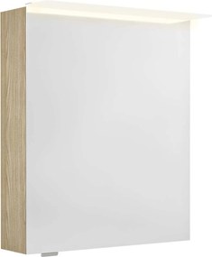 Sapho Linex - Zrcadlová skříňka s LED osvětlením 60x70x15 cm, P/L, jilm bardini LX060-0013