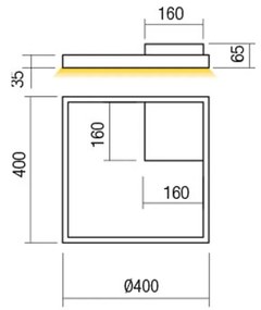 Redo 01-2851 nástěnné LED svítidlo Febe pískově bílé, 30W, 3000K, ø40cm