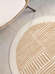 Ted Baker, Kusový koberec Ted Baker Haringey 106391 Natural White kruh, 200x200, béžová, chodba / předsíň