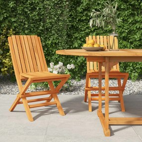 Skládací zahradní židle 2 ks 47x47x89 cm masivní teakové dřevo,  362757