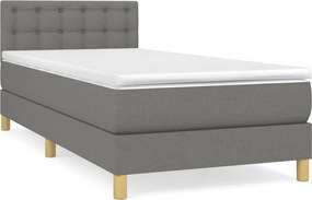 Box spring postel s matrací tmavě šedá 90x190 cm textil 3140898