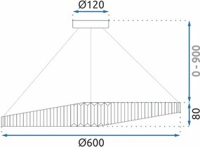 Toolight Toolight, LED křišťálová lampa 42W APP1064-1CP, zlatá, OSW-00676