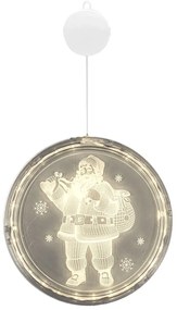 Tutumi, LED svítící ozdoba se vzorem Santa Claus 3xAAA LED26 16cm CD003, CHR-03000