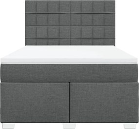 Box spring postel s matrací tmavě šedý 140 x 190 cm textil 3290484