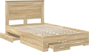 Rám postele s čelo Sonoma dub 120 x 200 cm Kompozitní dřevo 3410344