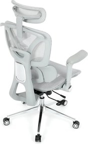 Kancelářská ergonomická židle PORTE II — síťovina, šedá