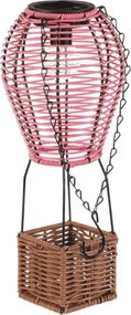 Solární lucerna balón s LED osvětlením PLA113 PINK-S