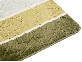 Koupelnové kusové koberečky listy 2 kusy 50x80/40x50cm zelený