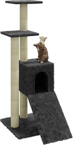 Škrabadlo pro kočky se sisalovými sloupky tmavě šedé 92 cm 171514