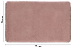 Gedy Gedy, FUZZY koupelnová předložka, 50x80 cm, 100% polyester, protiskluz, růžová, 96FY508010