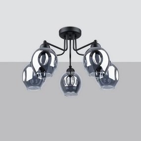 Lustr SOLLUX FILLAN 5 černý E27 5x60W bez žárovky SL.1145