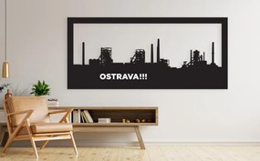 Město Ostrava !!! - dřevěný obraz na zeď od 2opice.cz Materiál: DUB SONOMA, Velikost (mm): 800 x 360