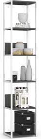 Kovový regál Loft 40 cm bílá/šedá