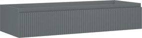 Mexen Rivel, koupelnová skříňka 120 cm, 1 zásuvka, drážkovaná, grafitová matná, 91A20-12023-1-BF66