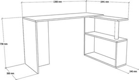 Pracovní stůl Cayko White