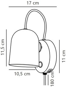 DFTP by Nordlux - Nástěnné bodové svítidlo ANGLE 1xGU10/25W/230V černá
