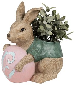 Dekorace květináč králík s vajíčkem - 27*16*30 cm