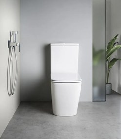 Sapho PORTO RIMLESS WC kombi, spodní/zadní odpad, bílá PC102WR