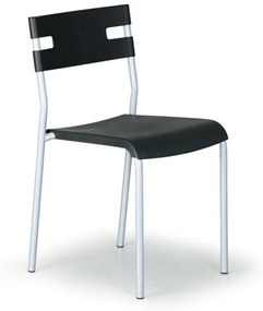Plastová jídelní židle LINDY, černá