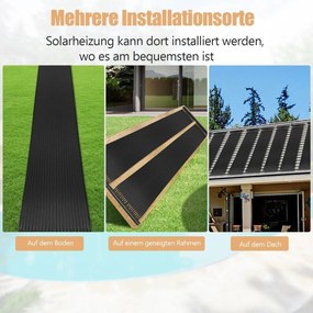 Costway Sada 2 solární kolektor bazénový ohřívač solární ohřívač z plastu