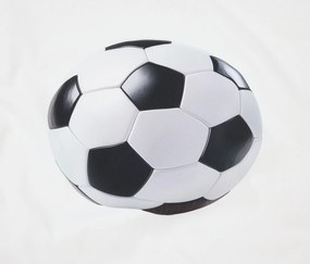 Tchibo - Dětské perkálové povlečení »Fotbal« - barva: bílá