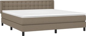 Box spring postel s matrací taupe 160x200 cm textil 3130045