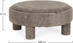 Taupe taburet Tanya – Bizzotto