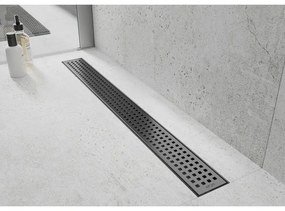 Mexen Flat nerezový sprchový žlab 50 cm vzor M08, černá, 1725050-15