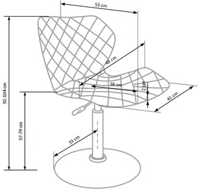 MATRIX 2 křeslo bílo - černé