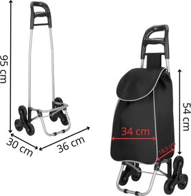 Nákupní taška na kolečkách 30L SPRINGOS CARRINA černá