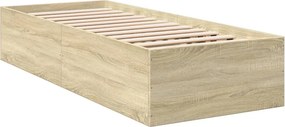 Rám postele dub sonoma 100 x 200 cm kompozitní dřevo 3281051