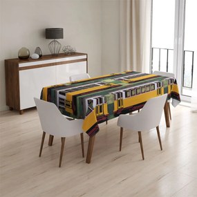Sablio Ubrus Lisabonské historické tramvaje Zelený Pattern - 145x240 cm