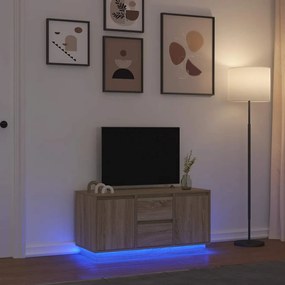 TV skříňka s LED osvětlením Dub Sonoma 100x41x50 cm