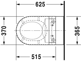 Duravit Darling New - Závěsné WC 37x62 cm, bílá 2544590000