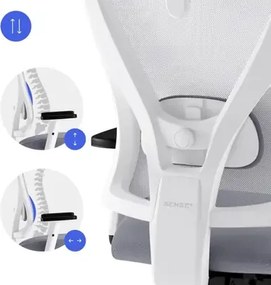 SENSE7 Tone bílo-šedá / Kancelářské ergonomické křeslo / nosnost 130 k