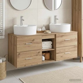 Sada koupelnových skříněk 3 ks Dub artisan 49,5 x 44,5 x 65 cm 3405882